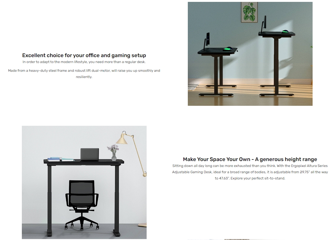 DESK ERGOPIXEL ALTURA SERIES ADJUSTABLE SIZE L | Advice จ.ตราด สาขา ...