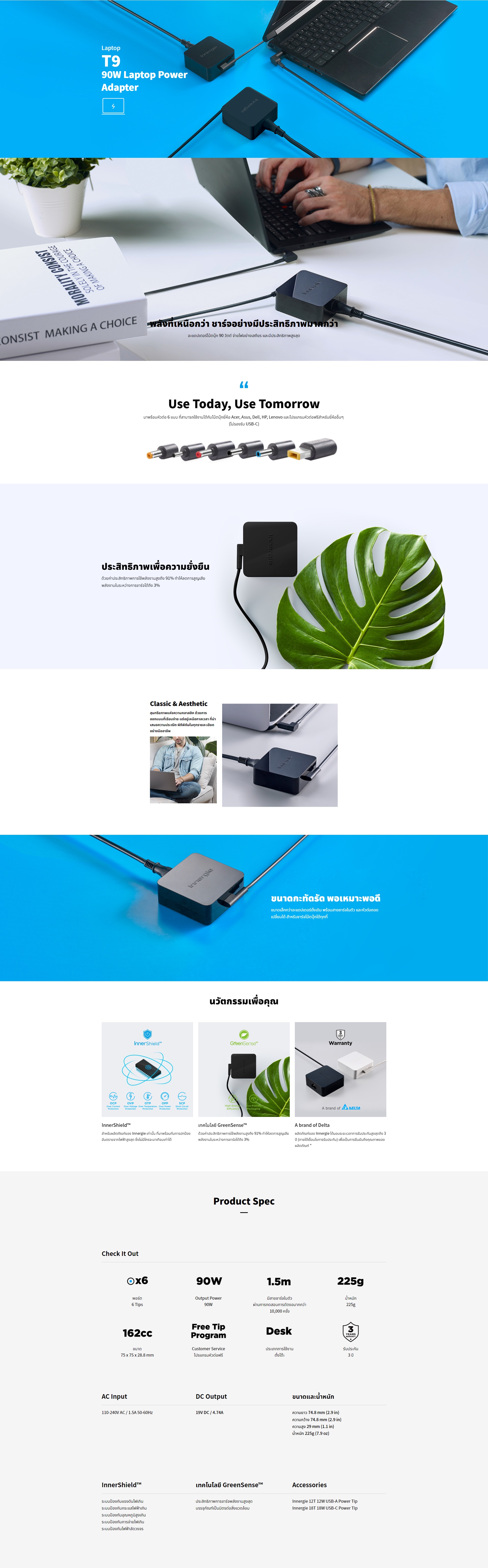 Adapter NB Universal 90w Innergie + MagicCable USB-C to VGA Multiport ...