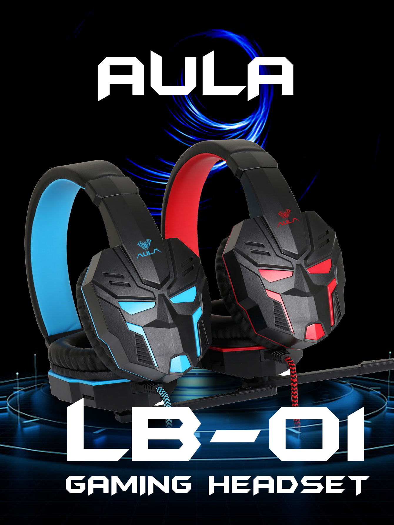 HEADSET (2.1) AULA LB-01 (BLACK/BLUE) | Advice จ.ชัยนาท สาขา U050 (ข้างธนาคาร ธกส.ชัยนาท)
