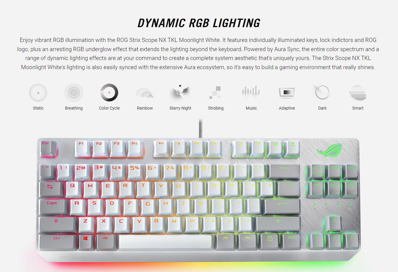 KEYBOARD ASUS ROG STRIX SCOPE NX TKL WHITE - BROWN-SWITCH [TH] | Advice ...