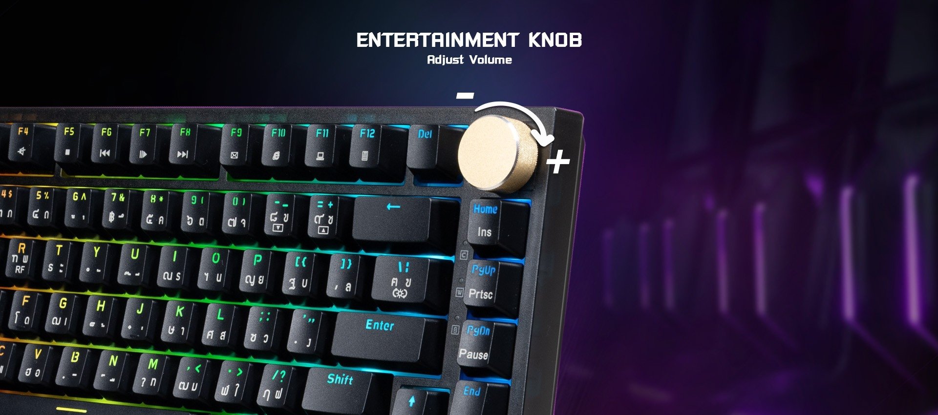 WIRELESS/BLUETOOTH KEYBOARD NUBWO-X HADRIAN X34 BLACK - RED-SWITCH ...