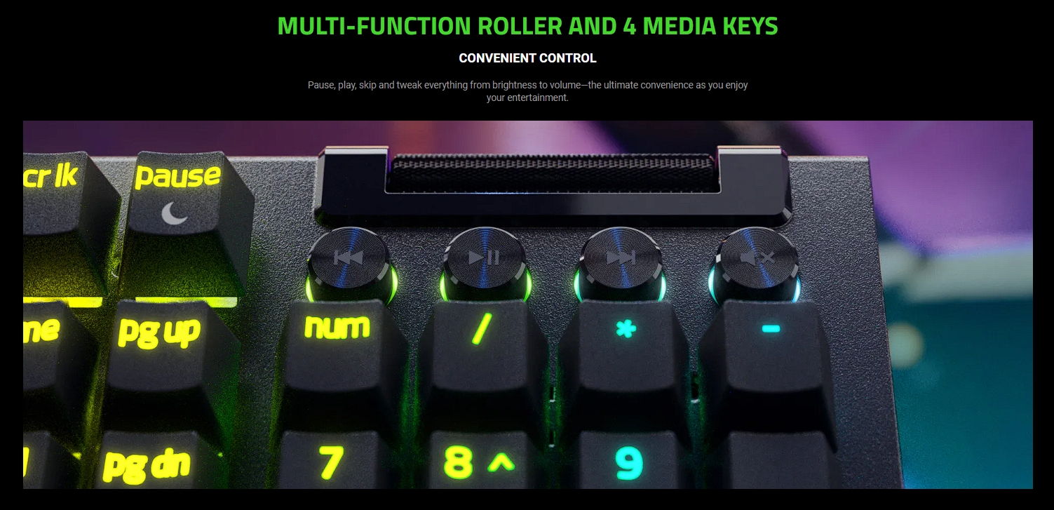 KEYBOARD RAZER BLACKWIDOW V4 PRO BLACK YELLOW SWITCH(US) | Advice จ. ...