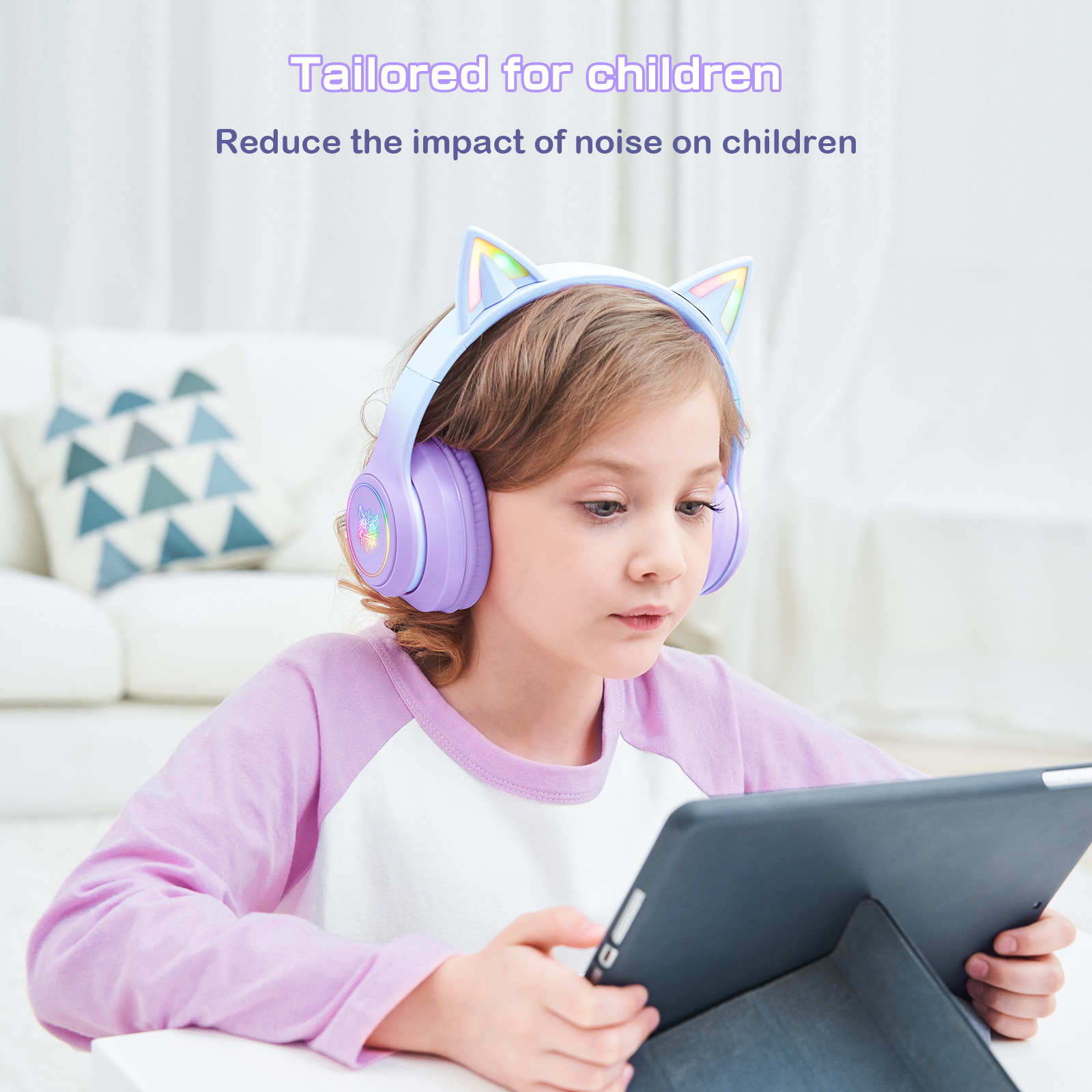 BLUETOOTH HEADSET (2.1) ONIKUMA B90 CAT EAR BLUETOOTH GRADIENT | Advice ...