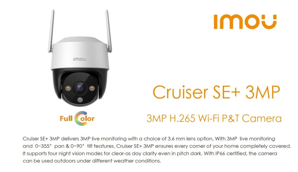 Smart IP Camera IMOU CRUISER SE+ S31FEP Outdoor | Advice จ.บุรีรัมย์ ...