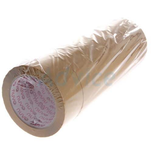 เทปOPP 2''x100Y สีชา Nuvo (6ม้วน/แพ็ค)