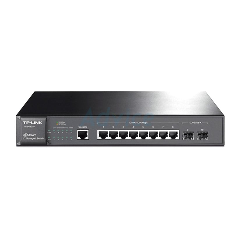 Gigabit Switching Hub L2+ TP-LINK TL-SG3210 8 Port + 2 port SFP (11'')