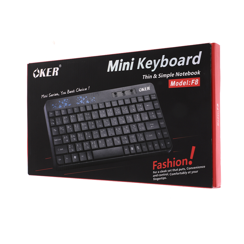 KEYBOARD OKER MINI F8 BLACK