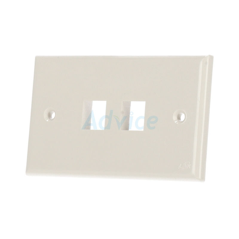Face Plate หน้ากาก 2 ช่อง LINK (US-2312) 'Shiny White'