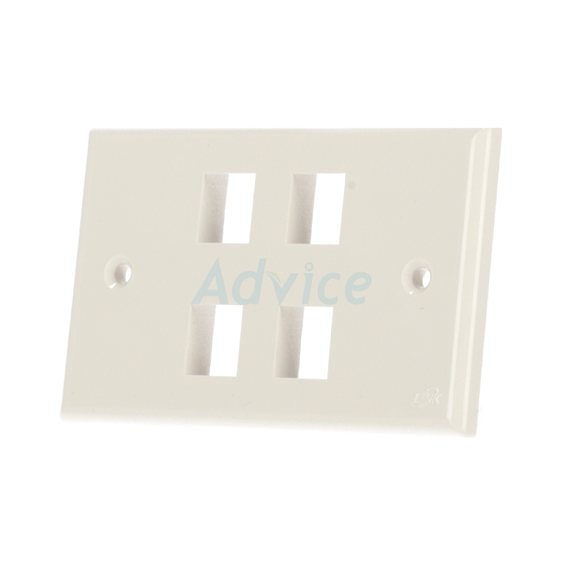 Face Plate หน้ากาก 4 ช่อง LINK (US-2314) 'Shiny White'