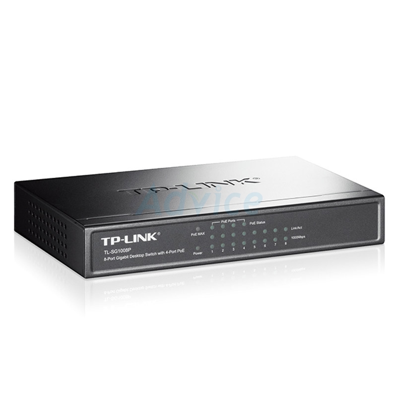 Gigabit Switching Hub TP-LINK (TL-SG1008P) 8 Port (4-Port PoE)