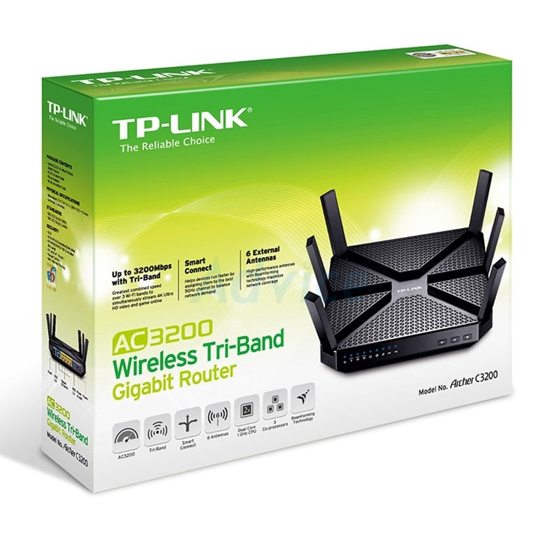 Router TP-LINK (Archer C3200) Wireless AC3200 Tri-Band Gigabit