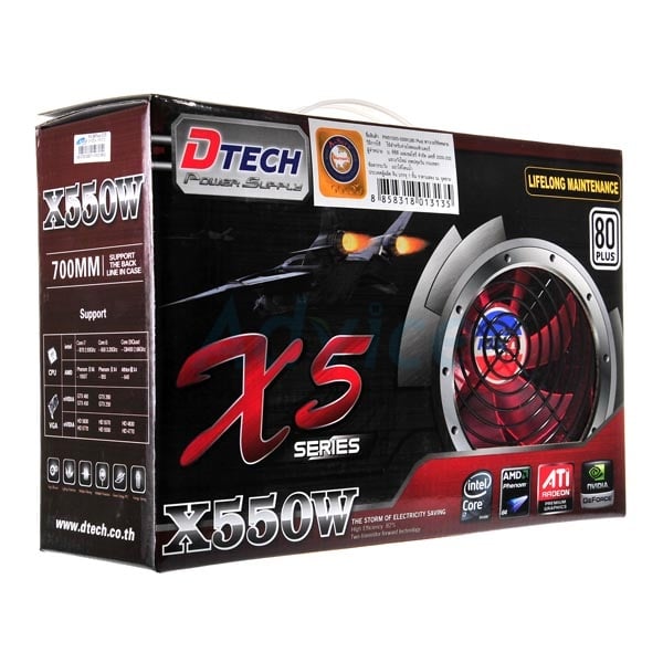 PS (80Plus) DTECH 550w. (PW015)