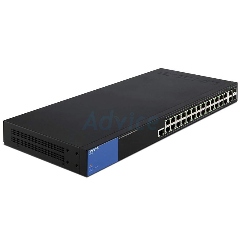Gigabit Switching Hub LINKSYS (LGS528P-AP) 26 Port (24 Port PoE) + 2 ...