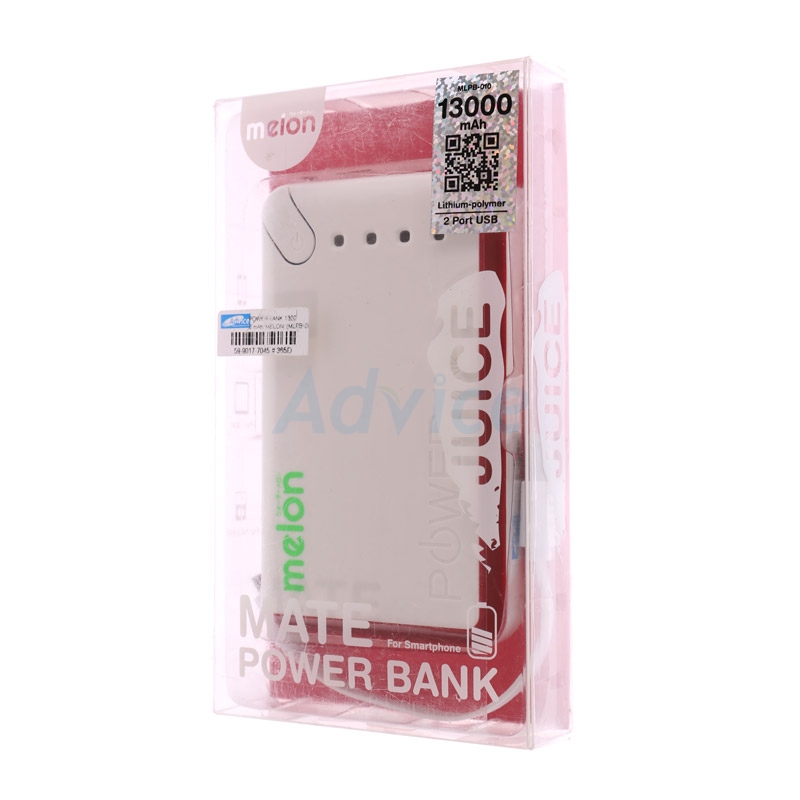 P-BANK 13000 mAh 'Melon' (MLPB-009) Wh-Rd
