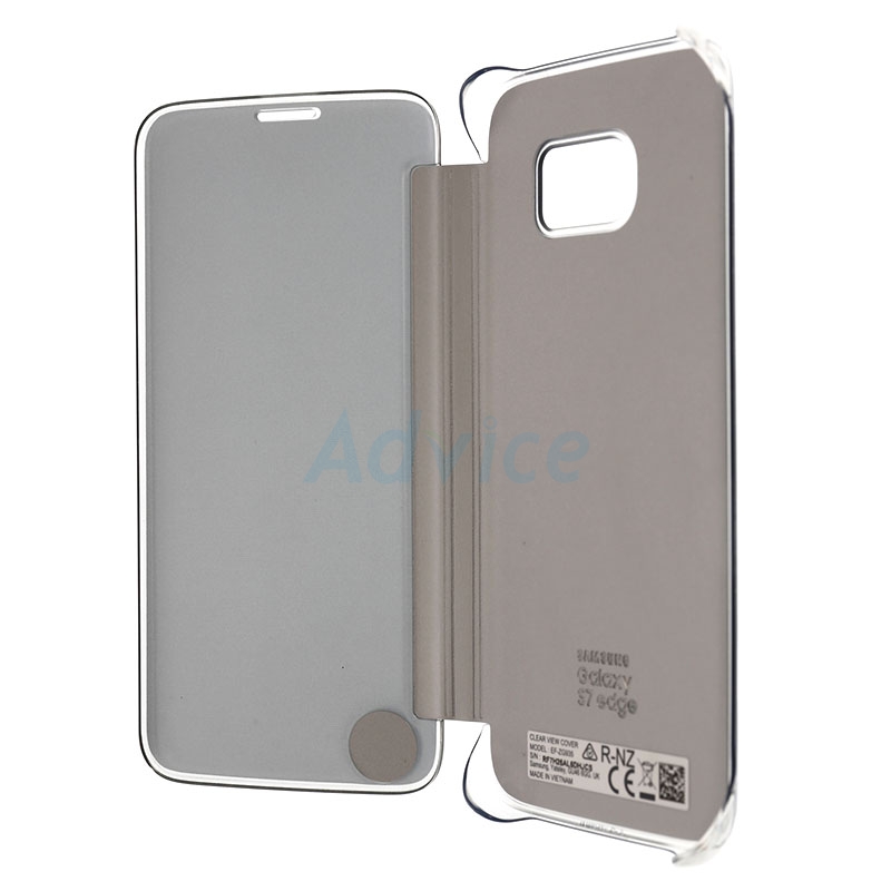 Case SS S7 Edge Clear View Cover (Silver) Ori (EF-ZG935CSEGWW)