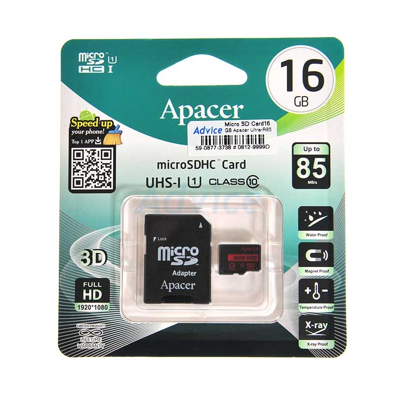 Micro SD Card 16GB Apacer Ultra-R85