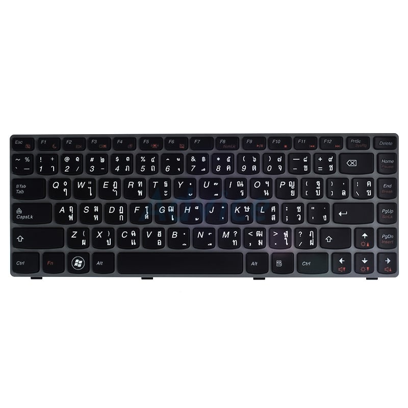 Keyboard LENOVO Z460 (Black) PartNB (สกรีนอังกฤษ)