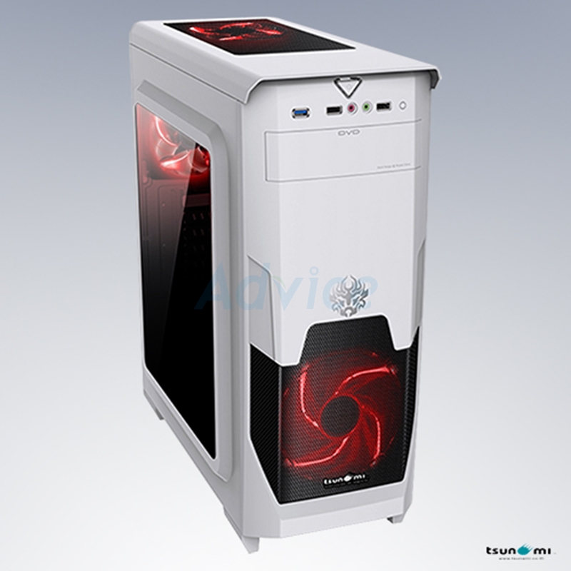 ATX (NP) Tsunami CA-V1 Gaming (WHite/Red)