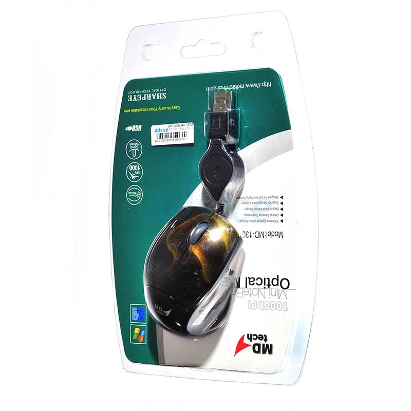 OPT.USB MD-TECH (MD-130) เก็บสาย Black