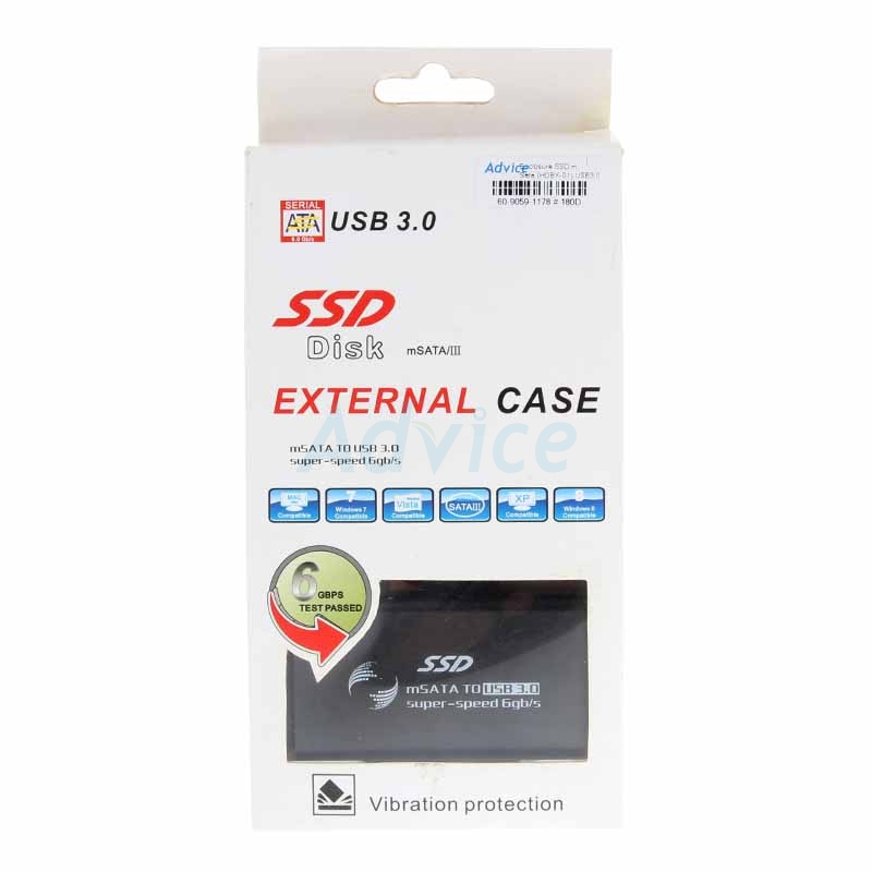 Enclosure SSD mSata (HDBX-01) USB3.0 Black