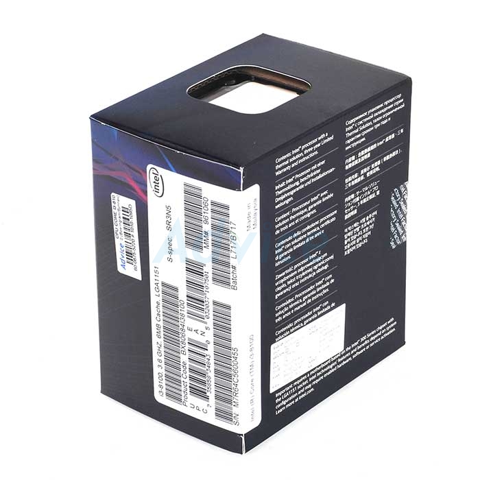 CPU CORE I3-8100 (Box-Ingram/Synnex)