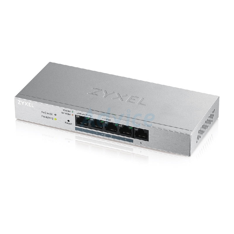 Gigabit Switching Hub ZyXEL (GS1200-5HP V2) 5 Port POE Web-Menager (8'')