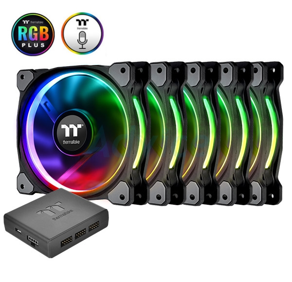 FAN CASE '12cm' THERMALTAKE Riing 12 Plus RGB (Pack 5)