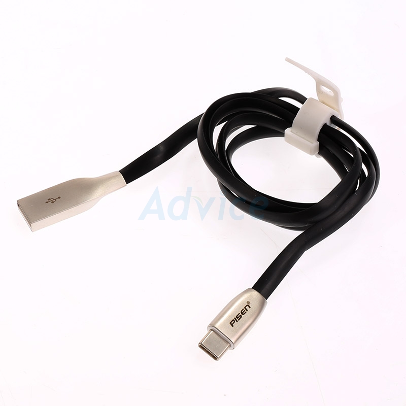 Cable USB To Type-C (1M,TC01-1000) 'Pisen' Black