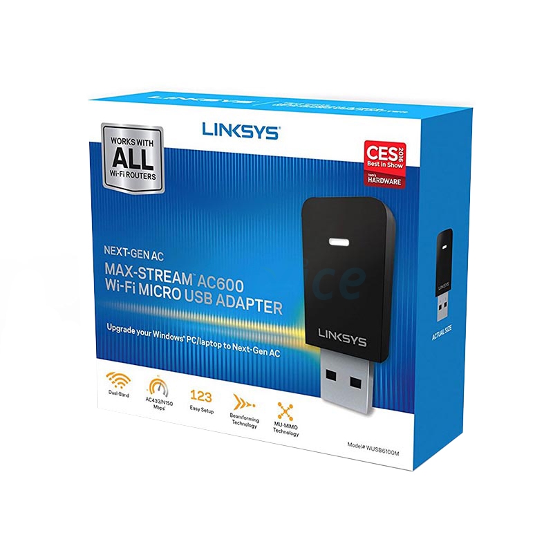 (นาทีทอง)Wireless USB Adapter LINKSYS (WUSB6100M) AC600 Dual Band