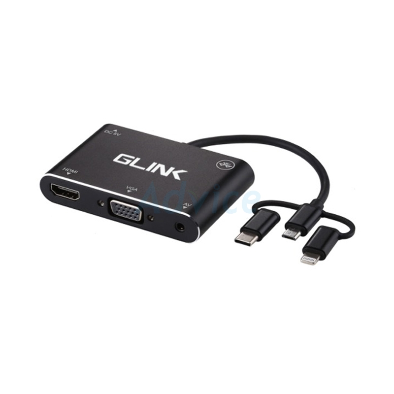 Adapter HDMI+VGA+AV To MobilePhone GLINK (GL066)