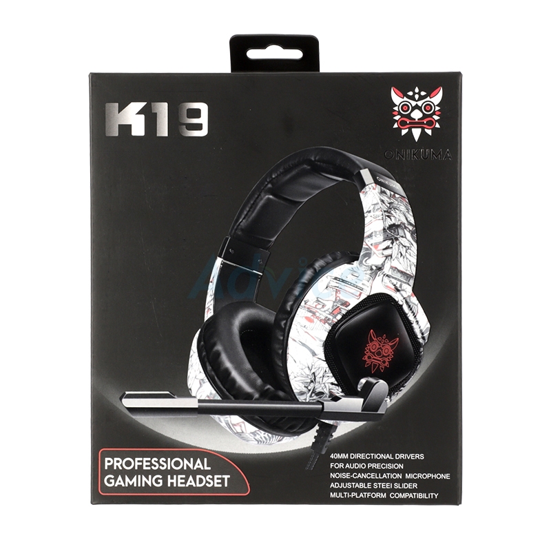 HEADSET ONIKUMA K19 RGB (CAMO/WHITE)
