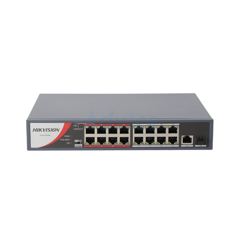 Switching Hub HIKVISION (DS-3E0318P-E/M(B) 16 Port PoE +1 Port Gigabit ...