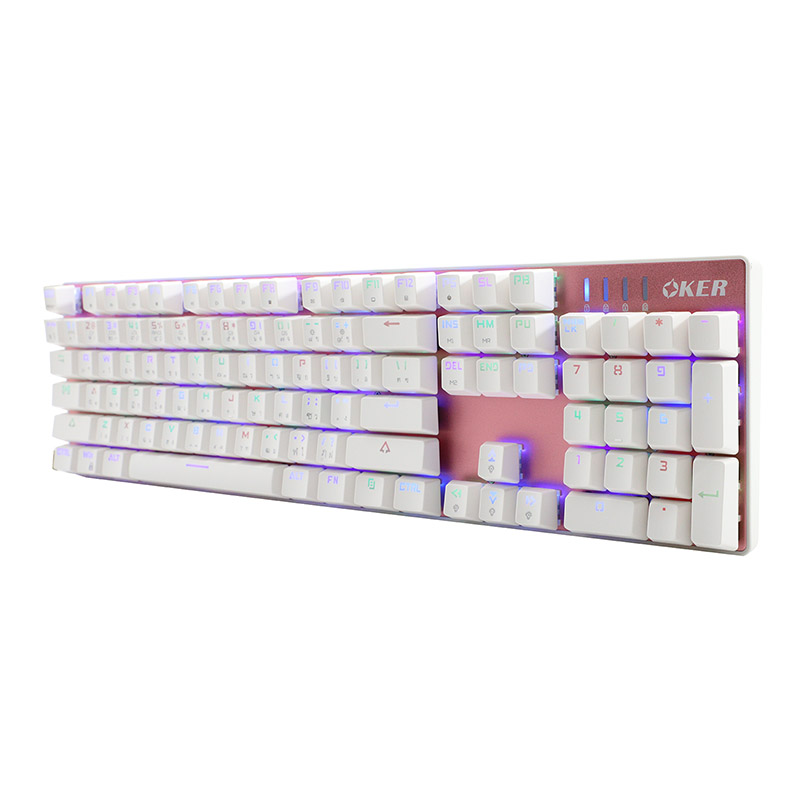 KEYBOARD OKER K84 GAMING RGB (BLUE SWITCH คีย์บอร์ด)