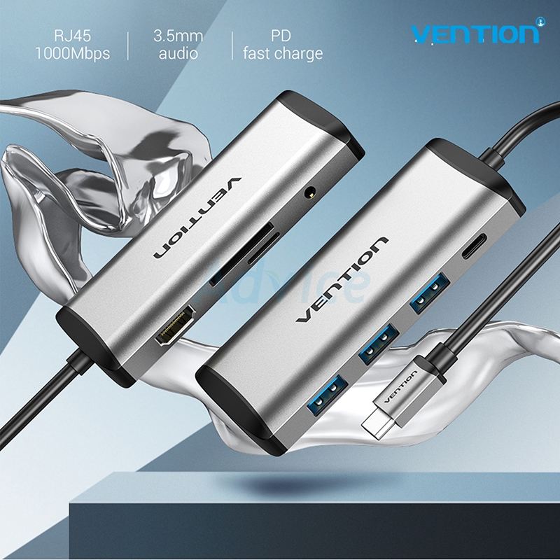 Converter Type-C 9 in1 VENTION (THAHB)