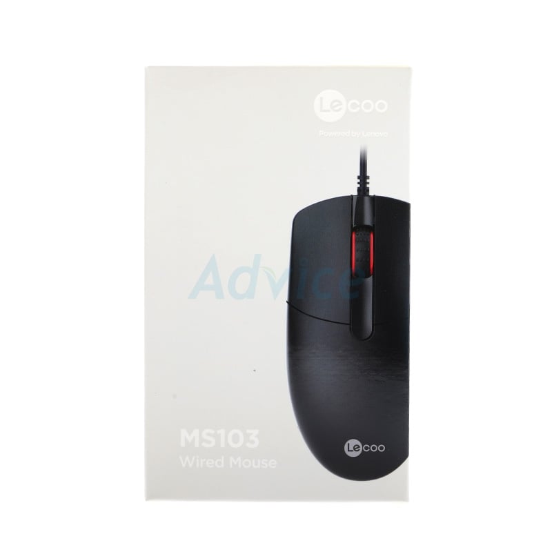 USB MOUSE LECOO MS103 BLACK BY LENOVO