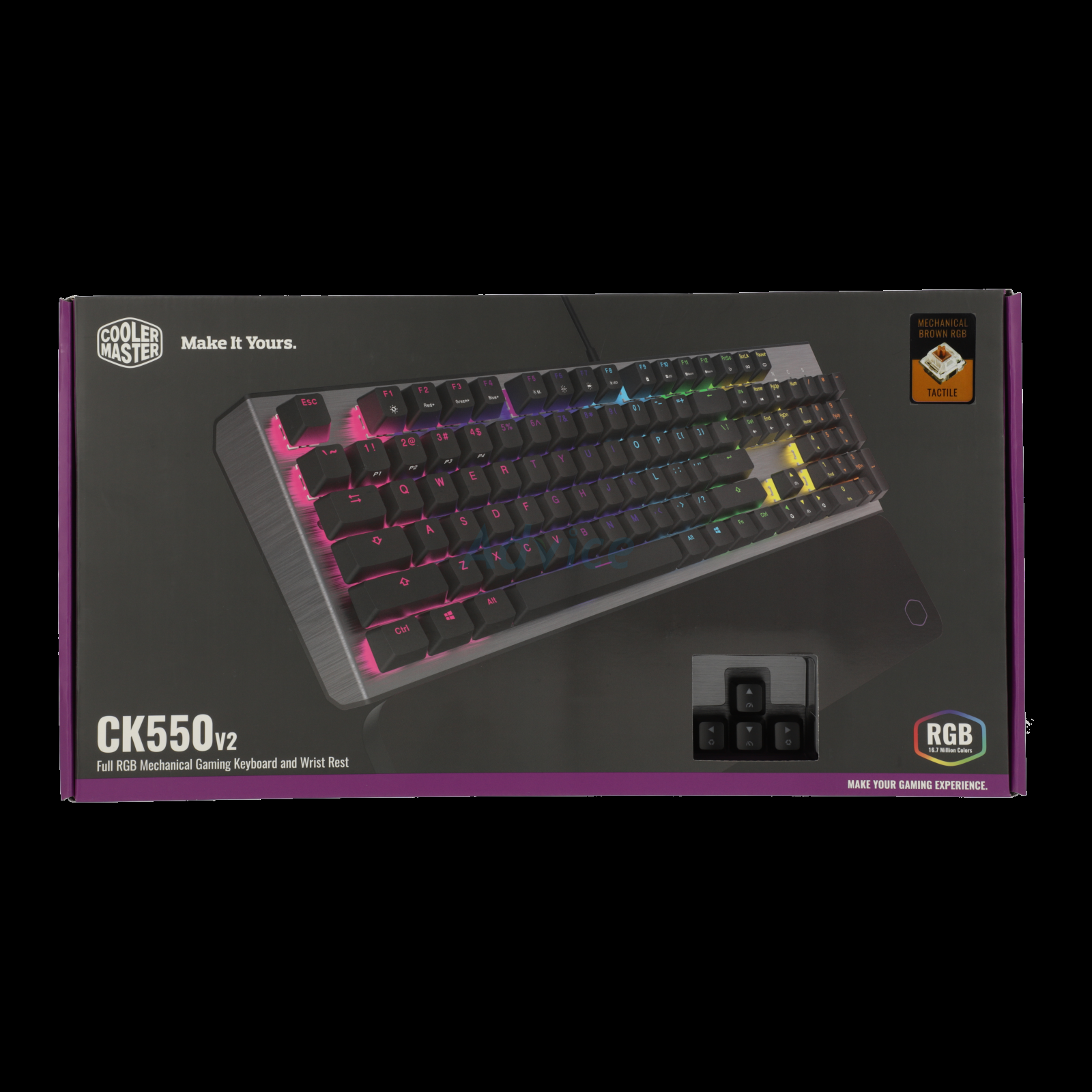 K/B COOLER MASTER CK550 V2 RGB (BROWN-SWITCH) [CK-550-GKTM1-TA]