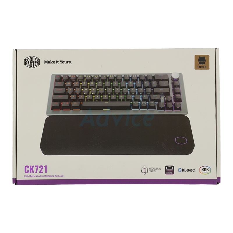 K/B COOLER MASTER CK721 RGB BLACK (BROWN-SWITCH) [CK-721-GKTM1-TA]