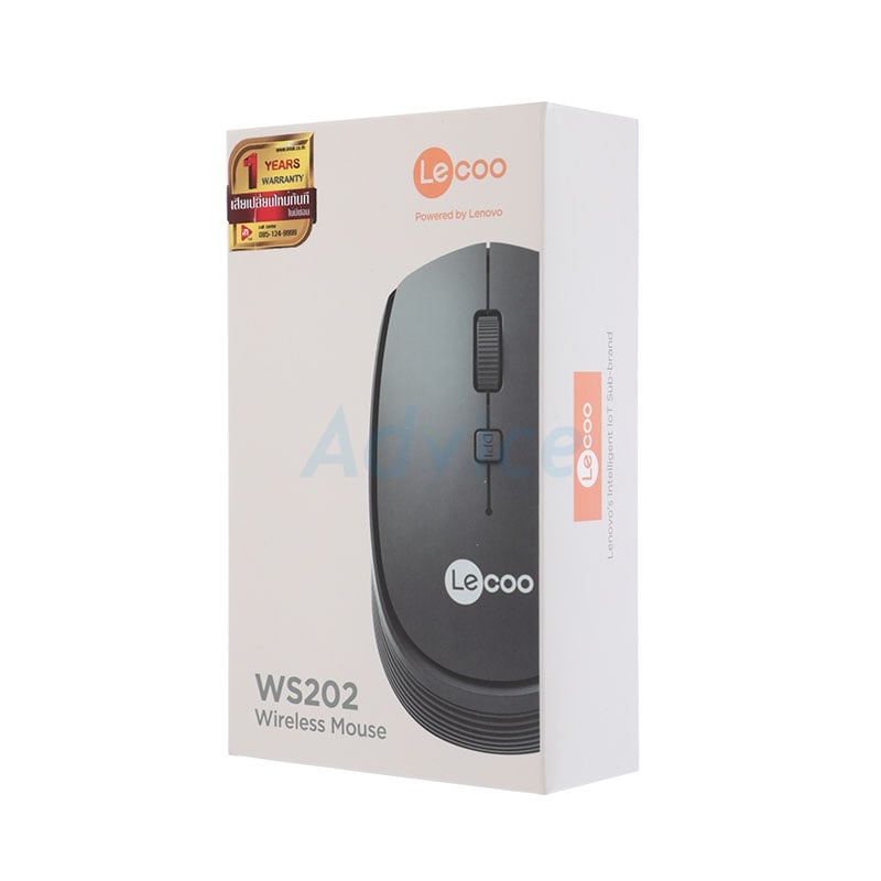 WIRELESS MOUSE LECOO WS202 BLACK BY LENOVO