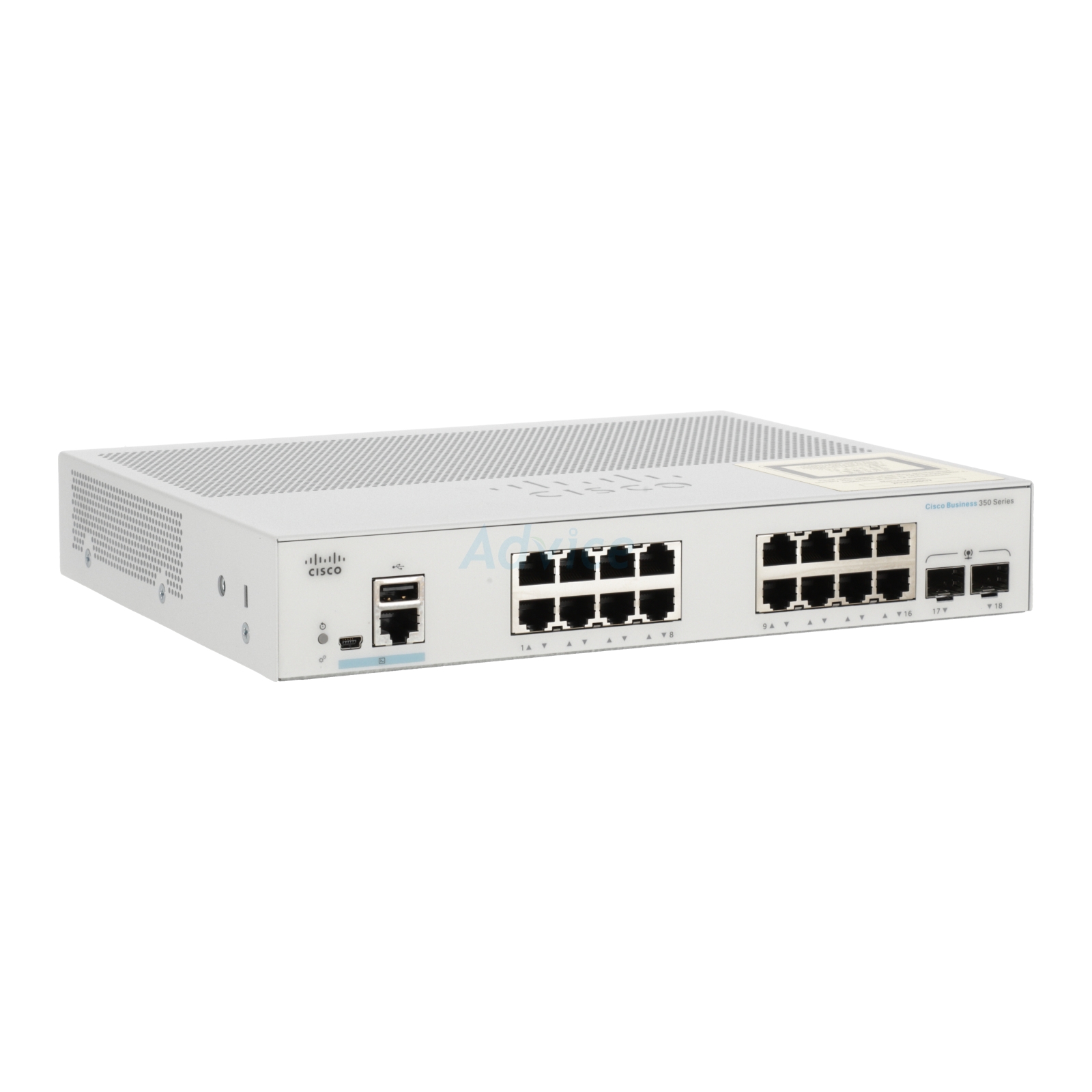 Gigabit Switching Hub CISCO (CBS350-16T-E-2G-EU) 16 Port 2 Port SFP (10'')