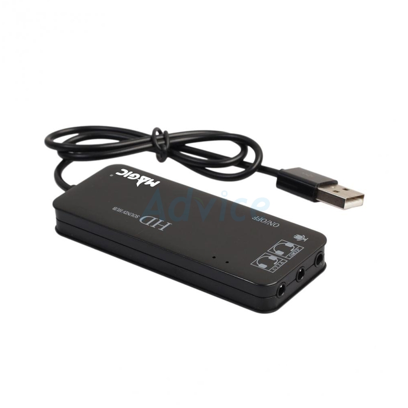 3 Port USB Hub v2.0 + SOUND MAGIC TECH MT-37 (Black)