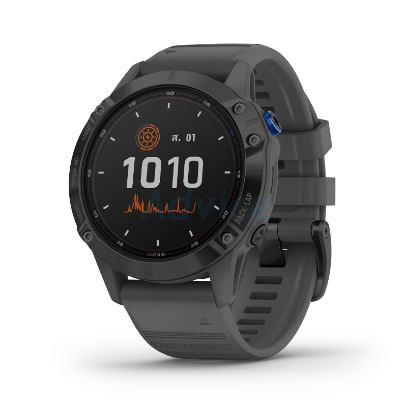 GARMIN SMART WATCH FENIX 6 PRO SOLAR BLACK W/SLATE GRAY BAND [010-02410 ...