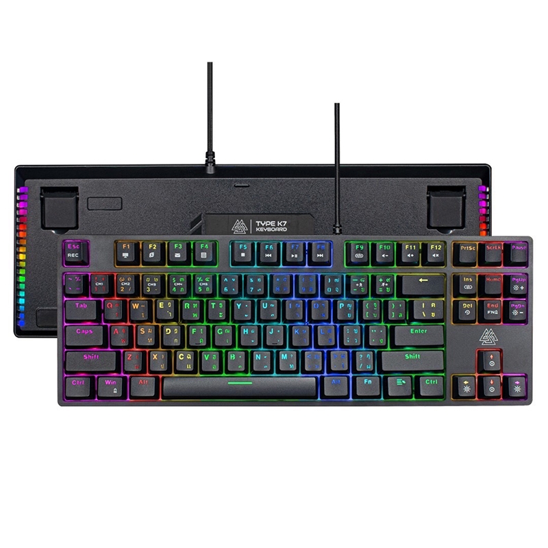 KEYBOARD EGA TYPE-K7 BLACK - BLUE-SWITCH