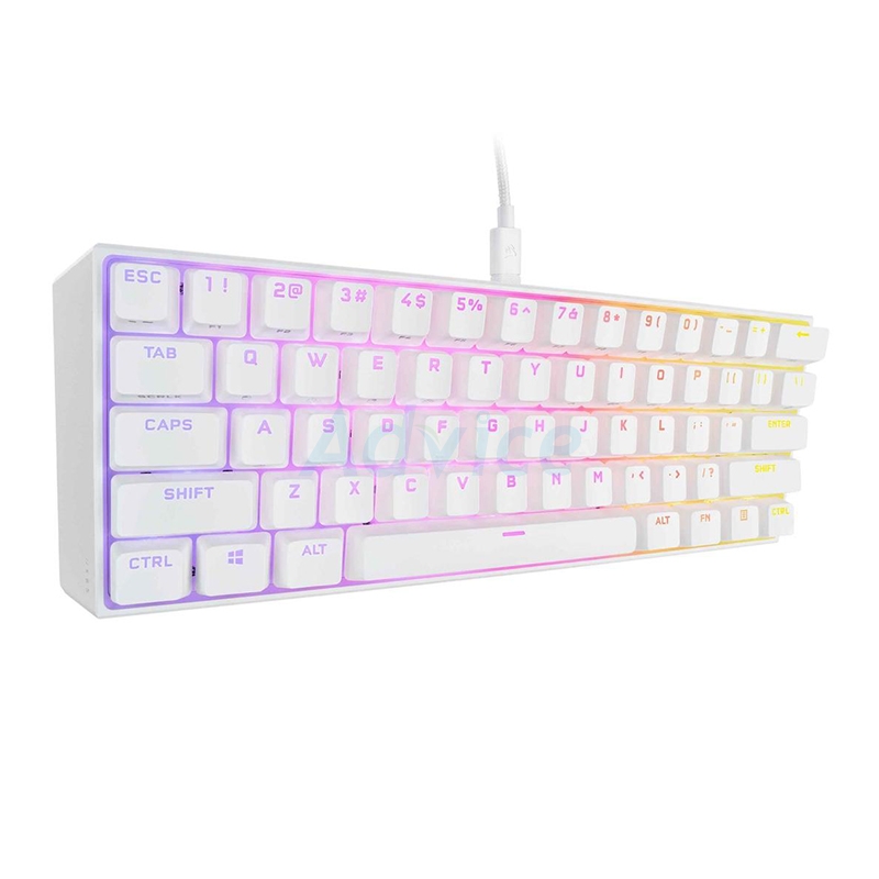 KEYBOARD CORSAIR K65 RGB MINI (WHITE) - (MX-SPEED-SWITCH) (EN)
