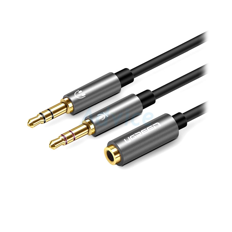 Cable 3.5 AUX Audio Splitter with Mic (20CM) 'UGREEN' 20899 | Advice จ. ...