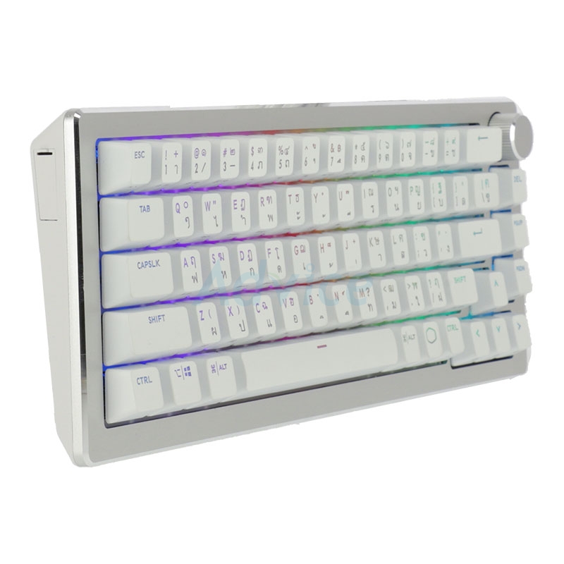 **K/B COOLER MASTER CK721 RGB WHITE (BROWN-SWITCH) [CK-721-SKTM1-TA]