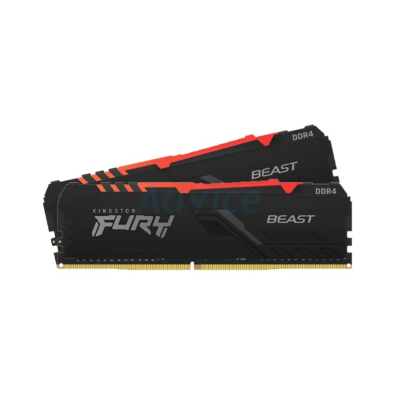 DDR4(3600)32GB (16GBX2) Kingston (FURY Beast/RGB/KF436C18BBAK2/32 ...