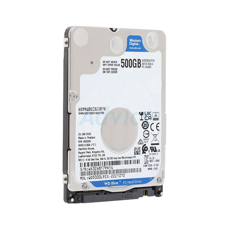 500 GB HDD (NOTEBOOK) WD BLUE (5400RPM, SATA-3, WD5000LPZX)