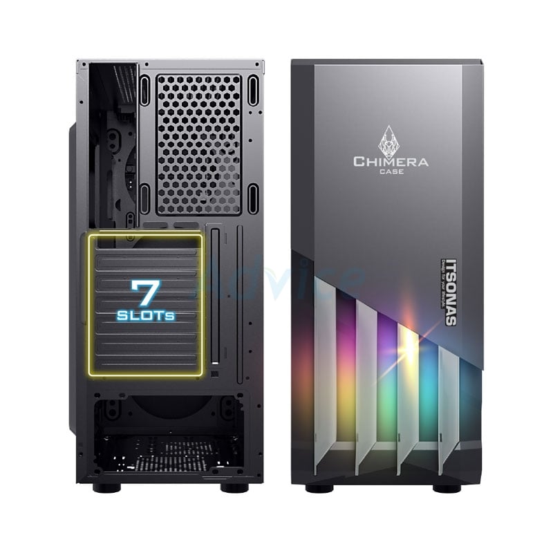 ATX CASE (NP) ITSONAS CHIMERA TG BLACK/WHITE