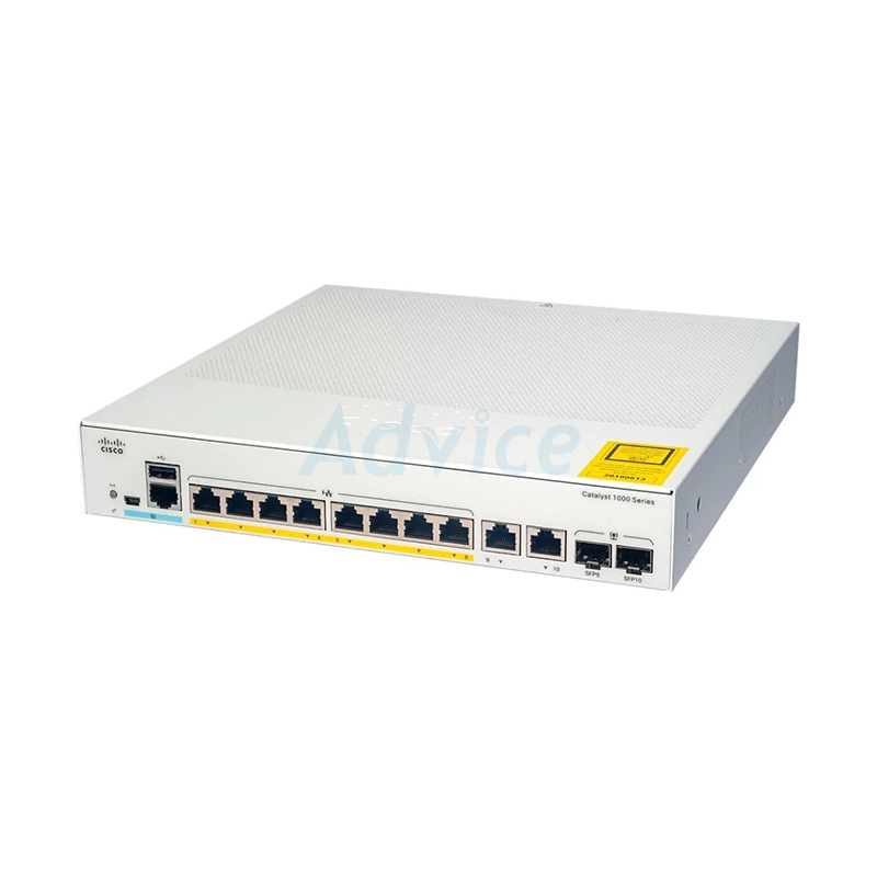 Gigabit Switching Hub CISCO Catalyst (C1000-8T-E-2G-L) 8 Port + 2 Port ...