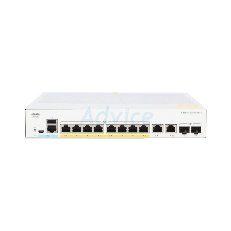 Gigabit Switching Hub 8 Port CISCO Catalyst C1000-8FP-2G-L (11'',8 POE ...
